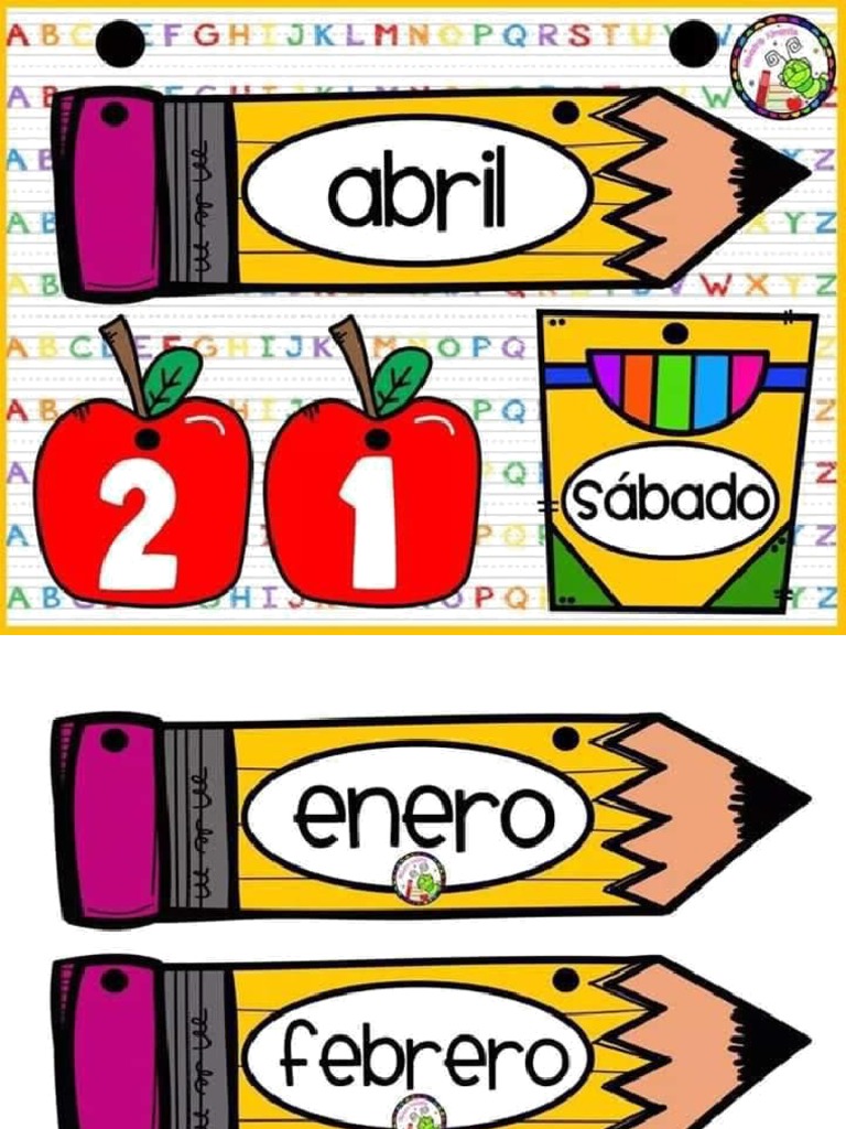 Calendario Con Crayones | PDF