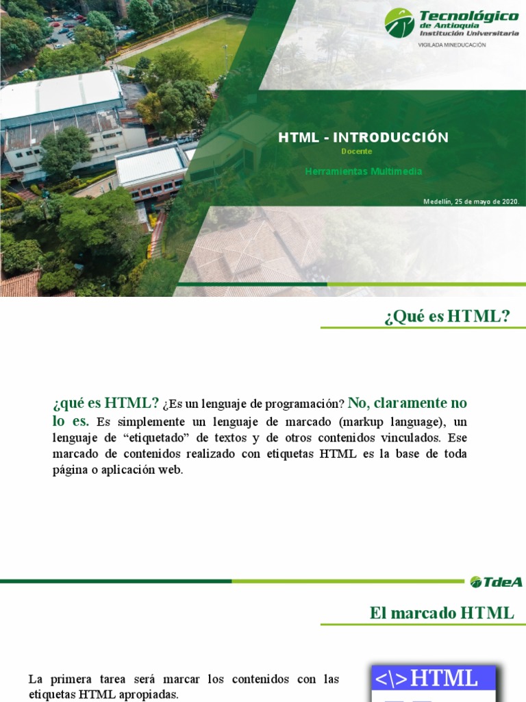 Introducción Al HTML | PDF | HTML | Lenguaje de programación
