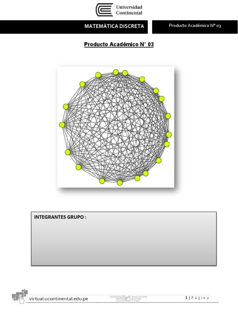 PA3 Matematica Discreta | PDF | Vértice (teoría de grafos) | Teoría de ...