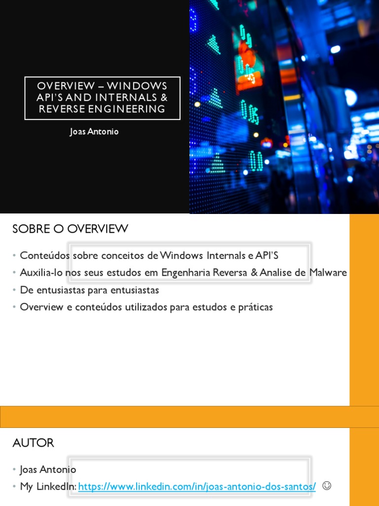 OVERVIEW - Windows API - S and Internals - Reverse Engineering | PDF | Microsoft | Operating ...