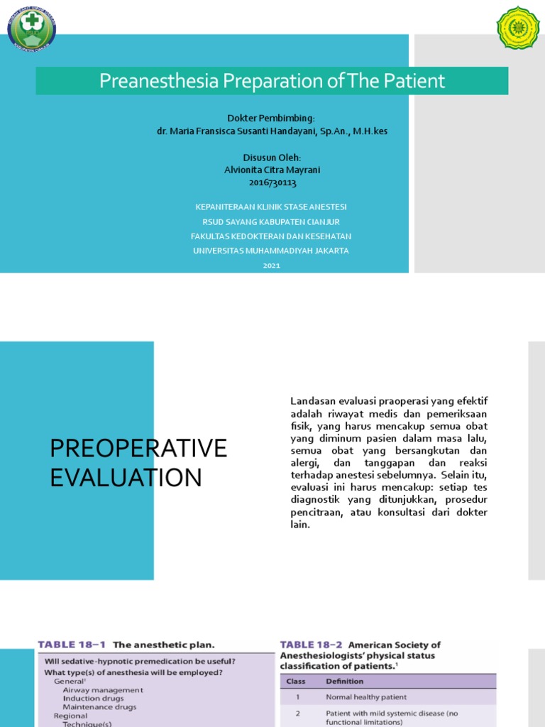 Refreshing Preanesthesia Preparation | PDF