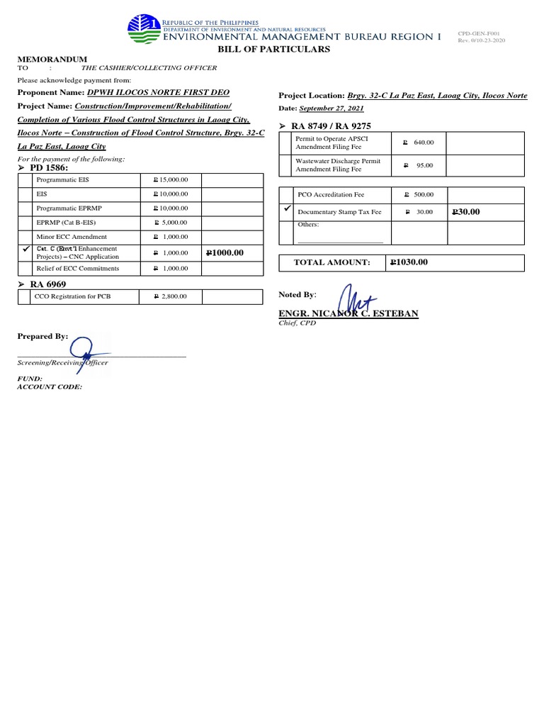 RA 8749 / RA 9275: Bill of Particulars | PDF | Fee | Public Sphere