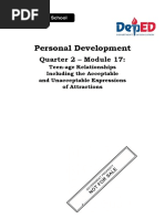 Personal Development: Quarter 2 - Module 1 | PDF | Friendship | Adolescence