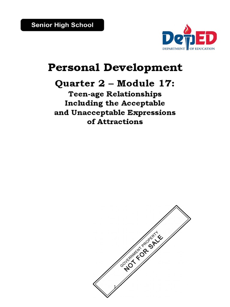 Personal Development: Quarter 2 - Module 17 | PDF | Love | Intimate ...