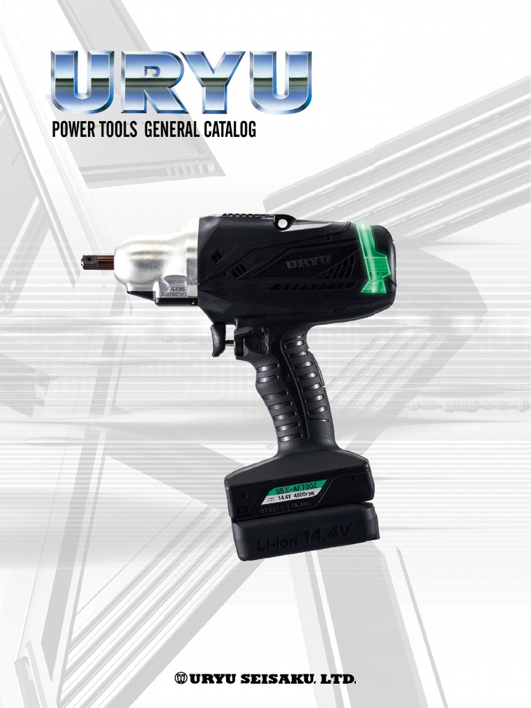 Uryu Power Tools Catalog Overview | PDF | Screw | Grinding (Abrasive ...