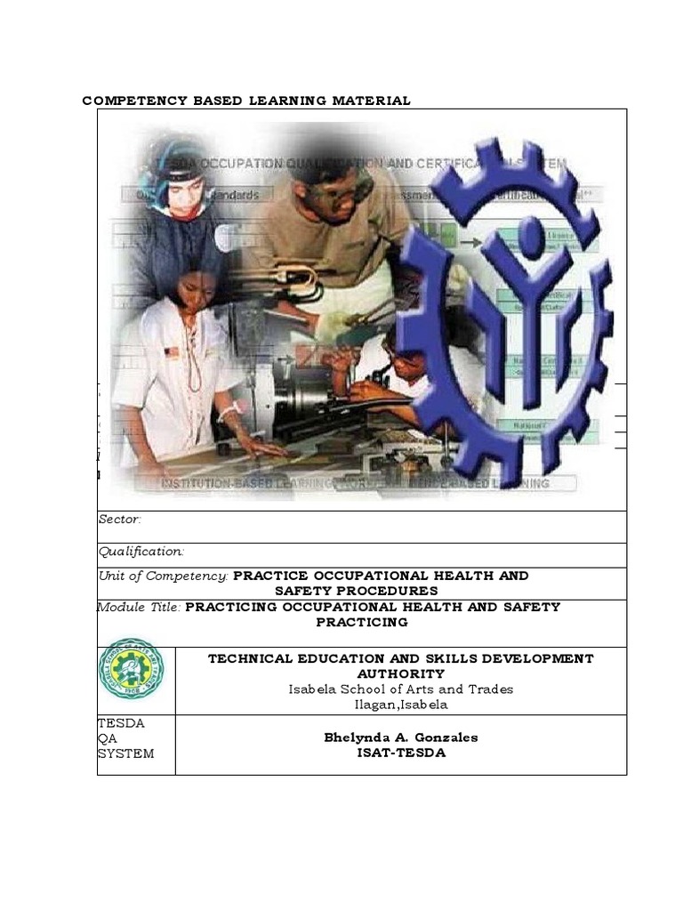 Competency-Based Learning Module on Workplace Health and Safety | PDF ...