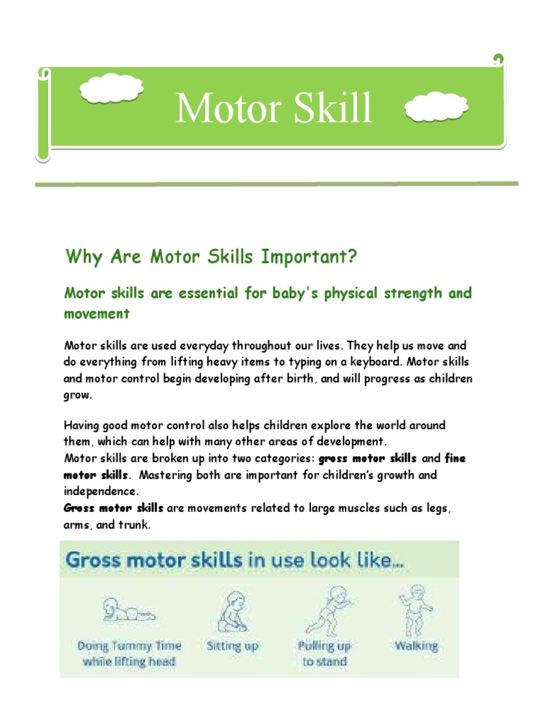 Motor Skill: Why Are Motor Skills Important? | PDF | Psychology ...