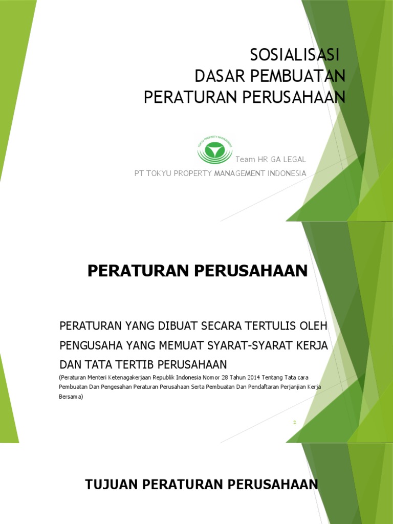 Peraturan Perusahaan | PDF