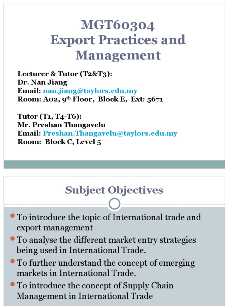 Understanding International Marketing and Export Management: A Guide to ...