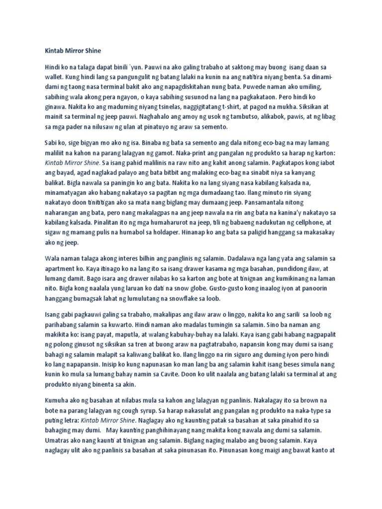 Kintab Mirror Shine | PDF