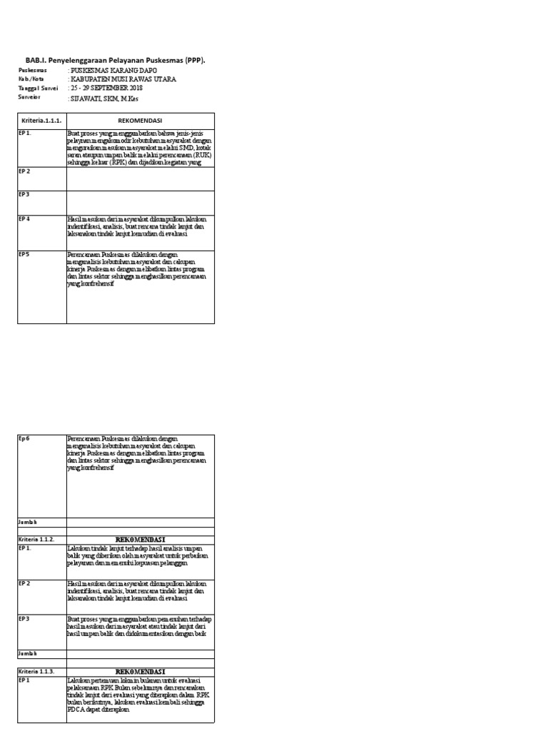Sep - Rekom Puskesmas Karang Dapo | PDF | Teknologi & Rekayasa
