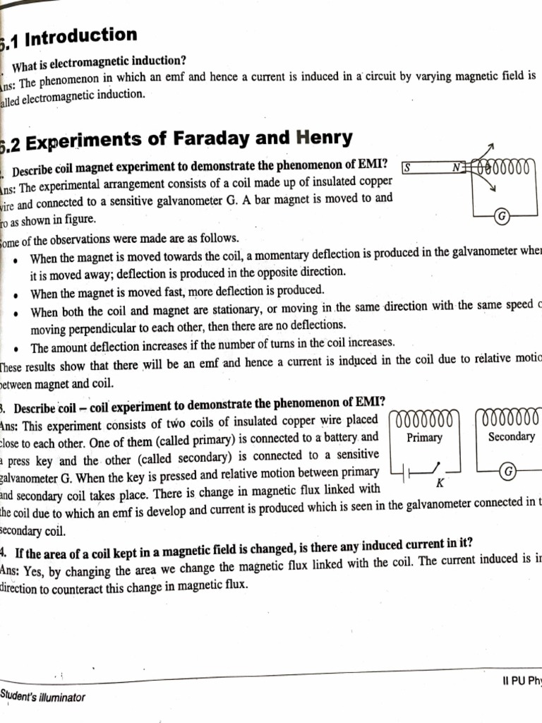 The induced current flows in the loop in the clockwise direction. | PDF ...