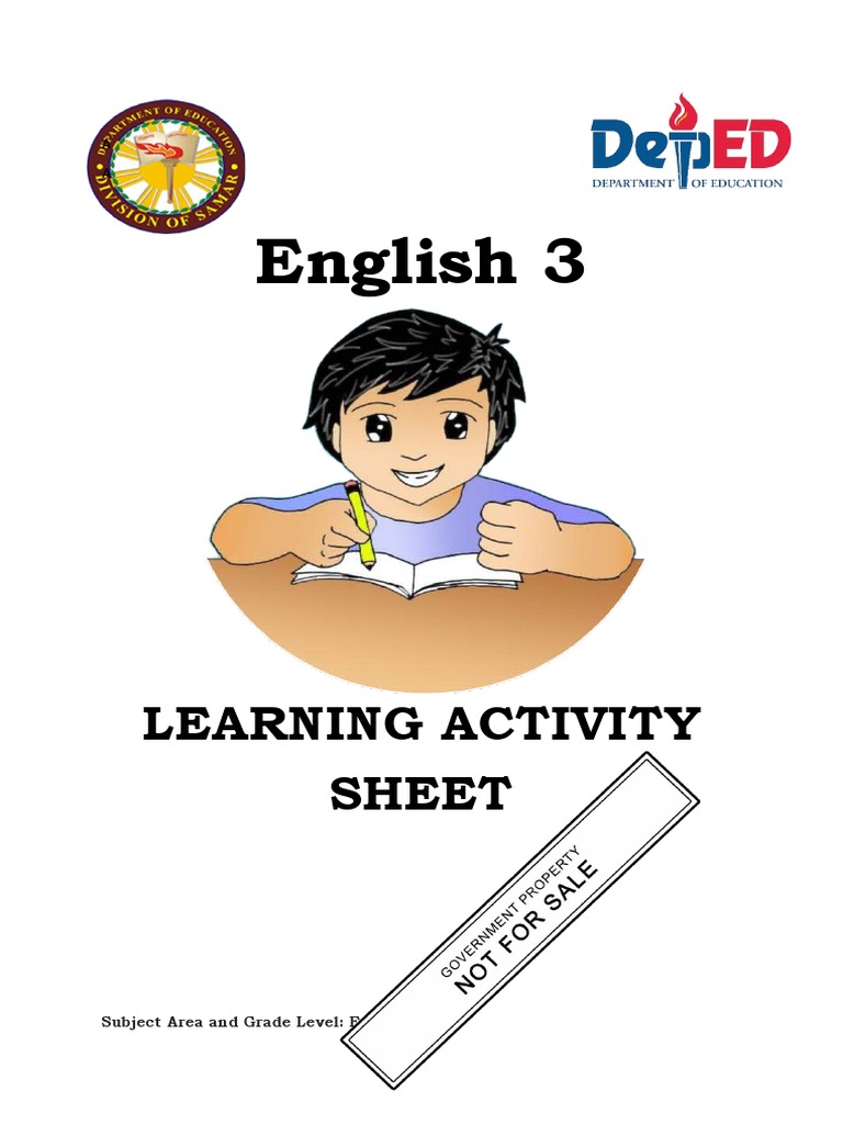 English 3: Learning Activity Sheet | PDF | Learning