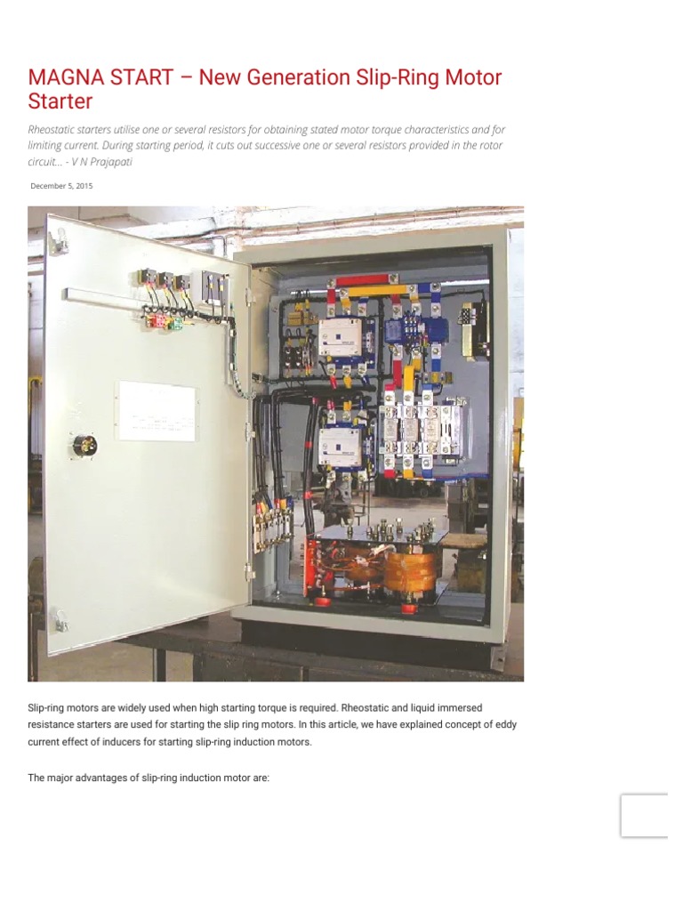 MAGNA START - New Generation Slip-Ring Motor Starter: December 5, 2015 ...