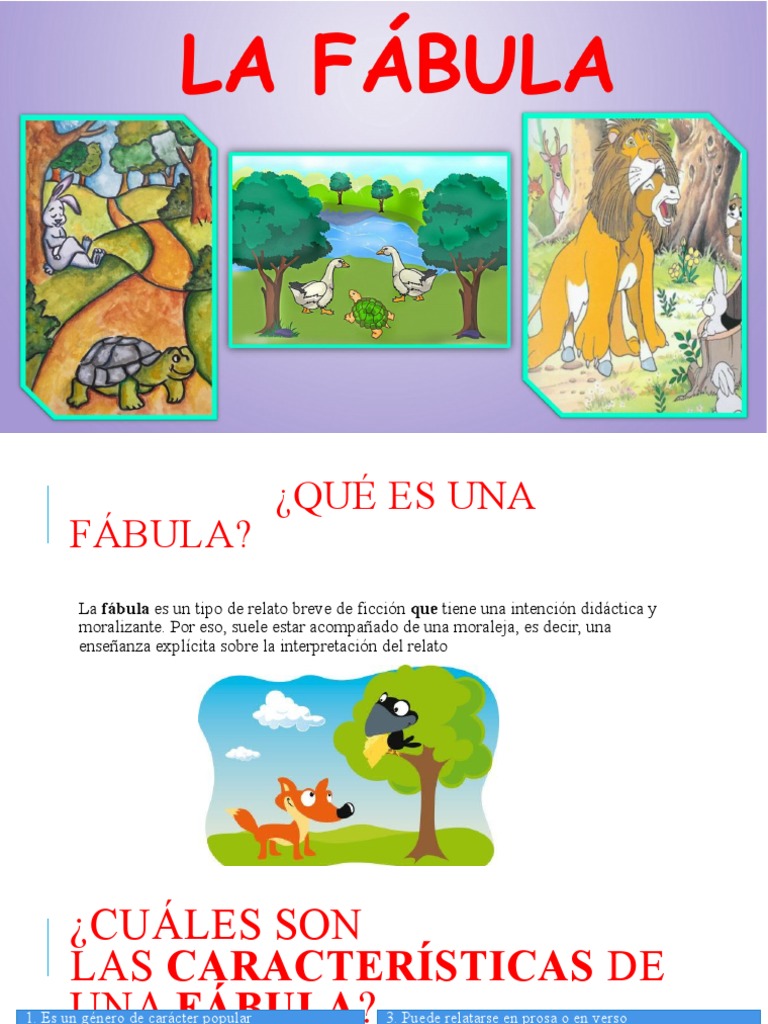 Tipos y características de las fábulas | PDF | Fábula