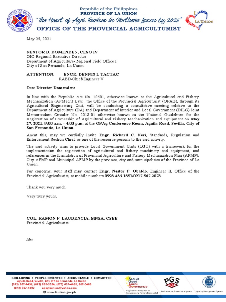Lletter Requesting Rp-Engr Chad | PDF