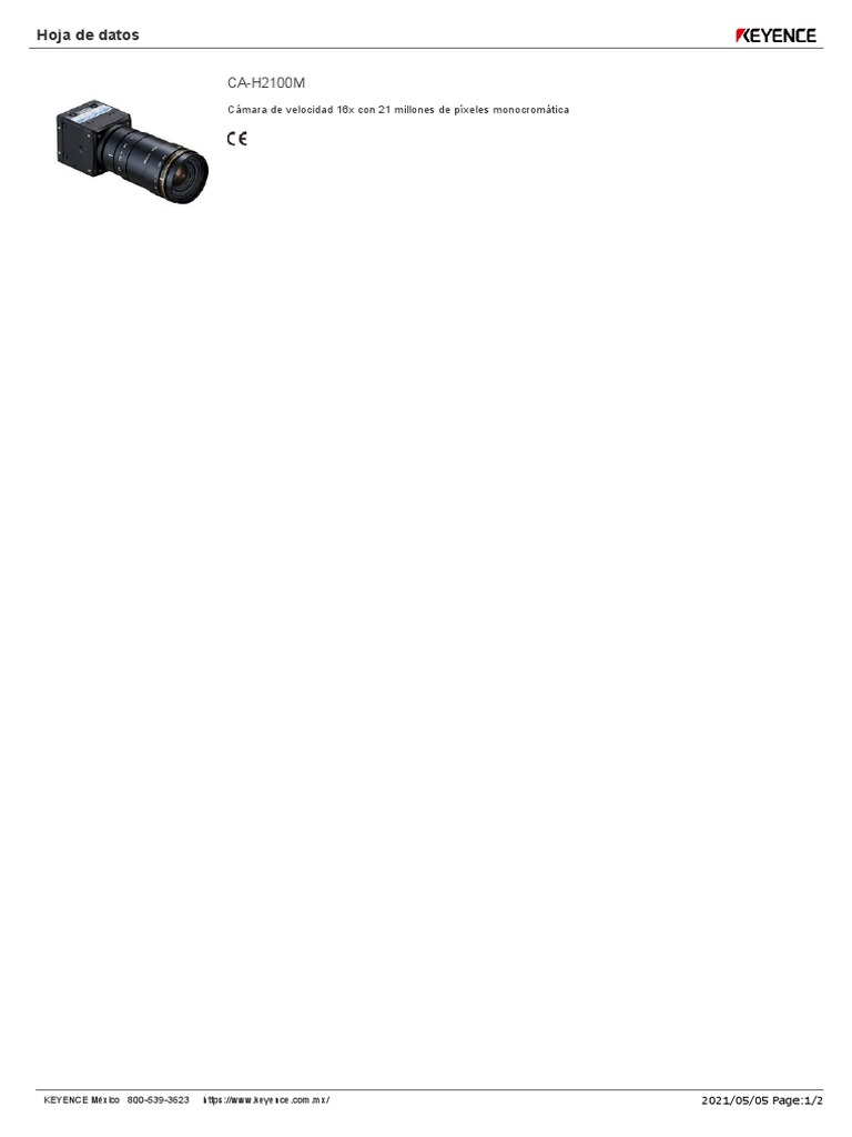 Cámara CA-H2100M de 21 MP Monocromática | PDF