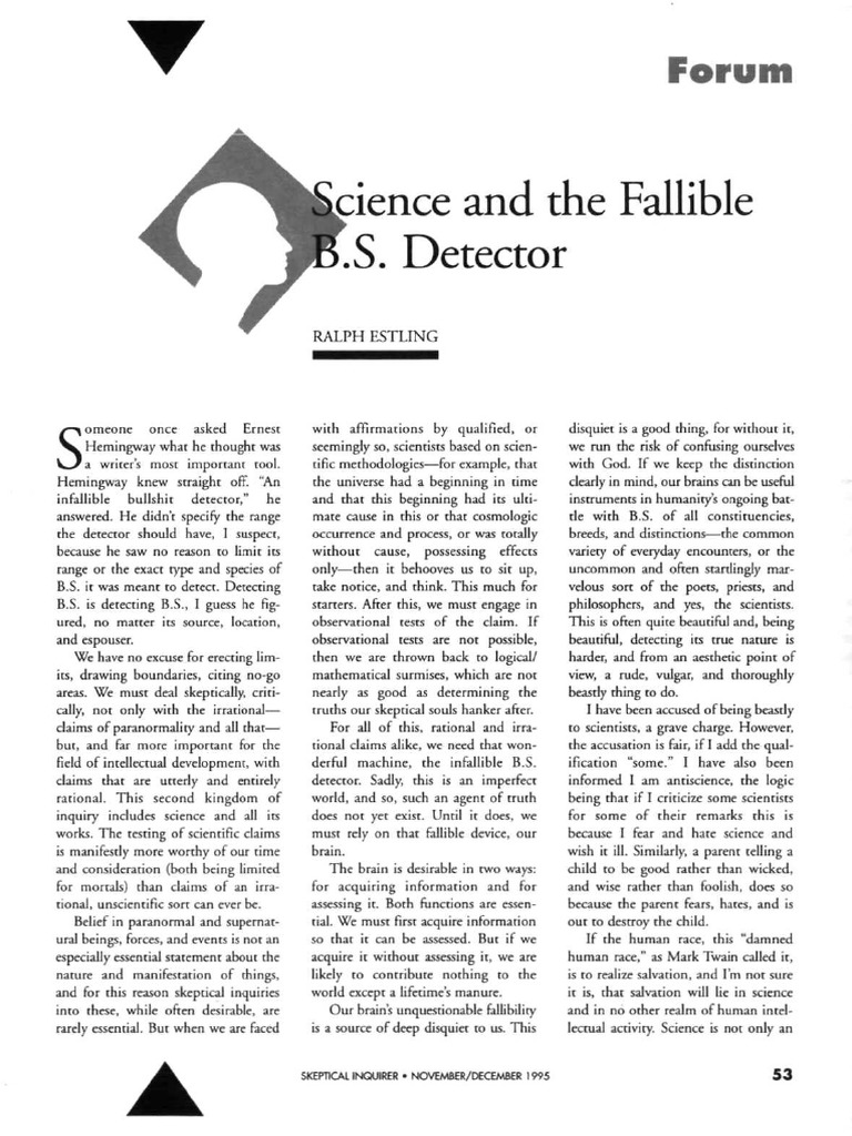 BS Detector | PDF | Science | Mind