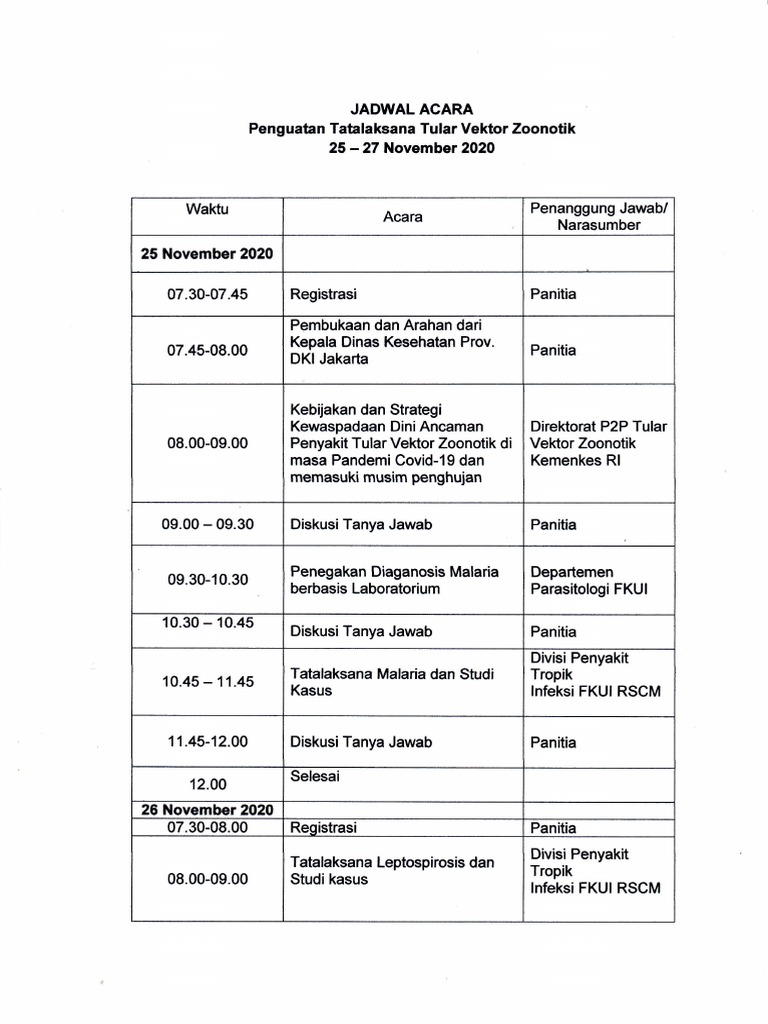 Jadwal Acara Vector | PDF