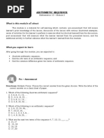 Math10 - q1 - Mod2 Arithmetic Sequence v2.2 | PDF | Numbers | Mathematics