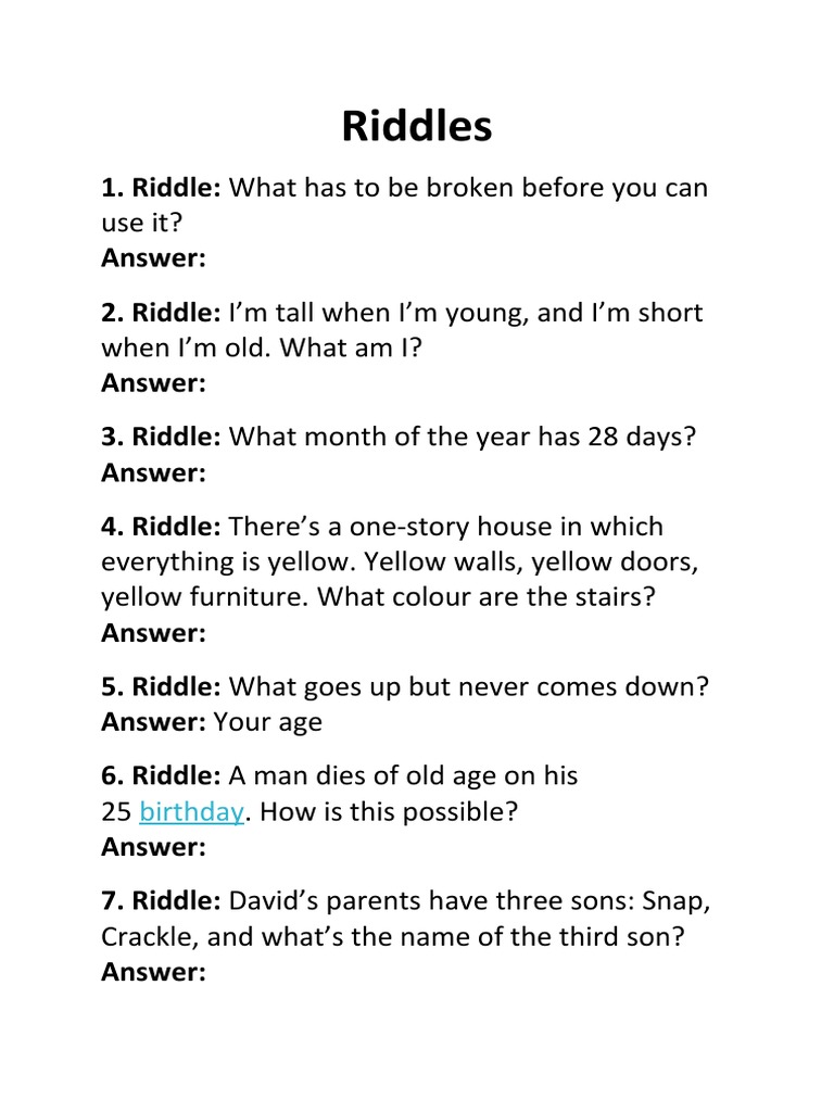 Riddles | PDF