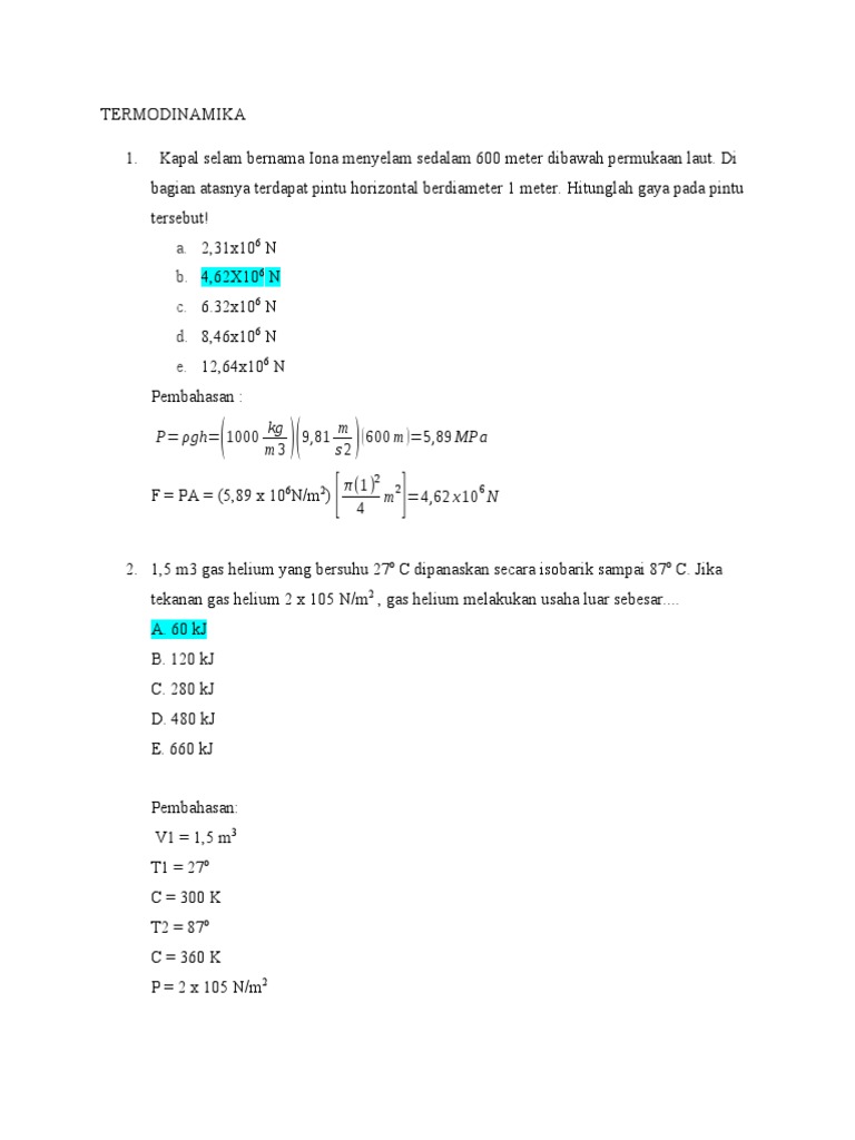 TERMODINAMIKA | PDF | Metode & Bahan Ajar | Sains & Matematika