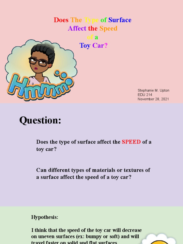 Surface Impact on Toy Car Speed | PDF