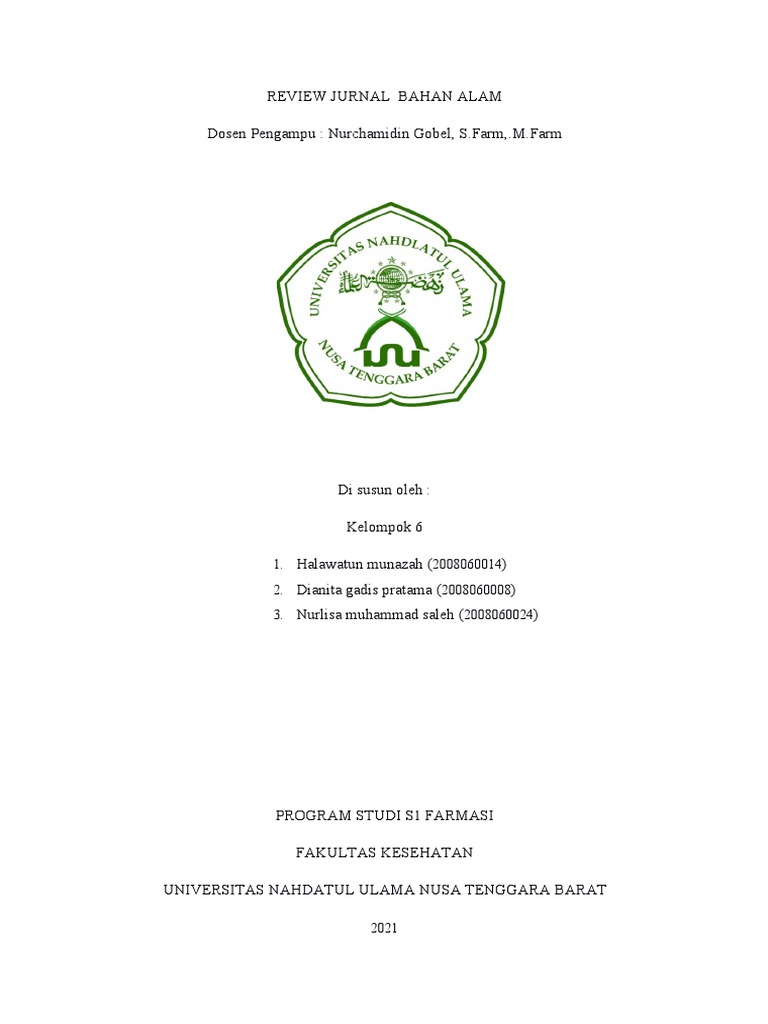 Salin1-REVIEW JURNAL BAHAN ALAM | PDF