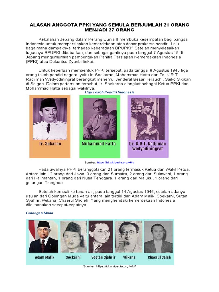 Penambahan Anggota PPKI Menjadi 27 | PDF