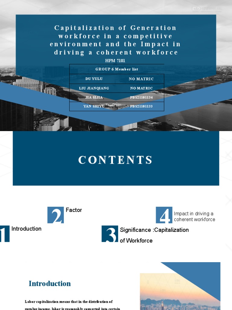 Group 6-Capitalization of Generation Workforce in A Competitive ...