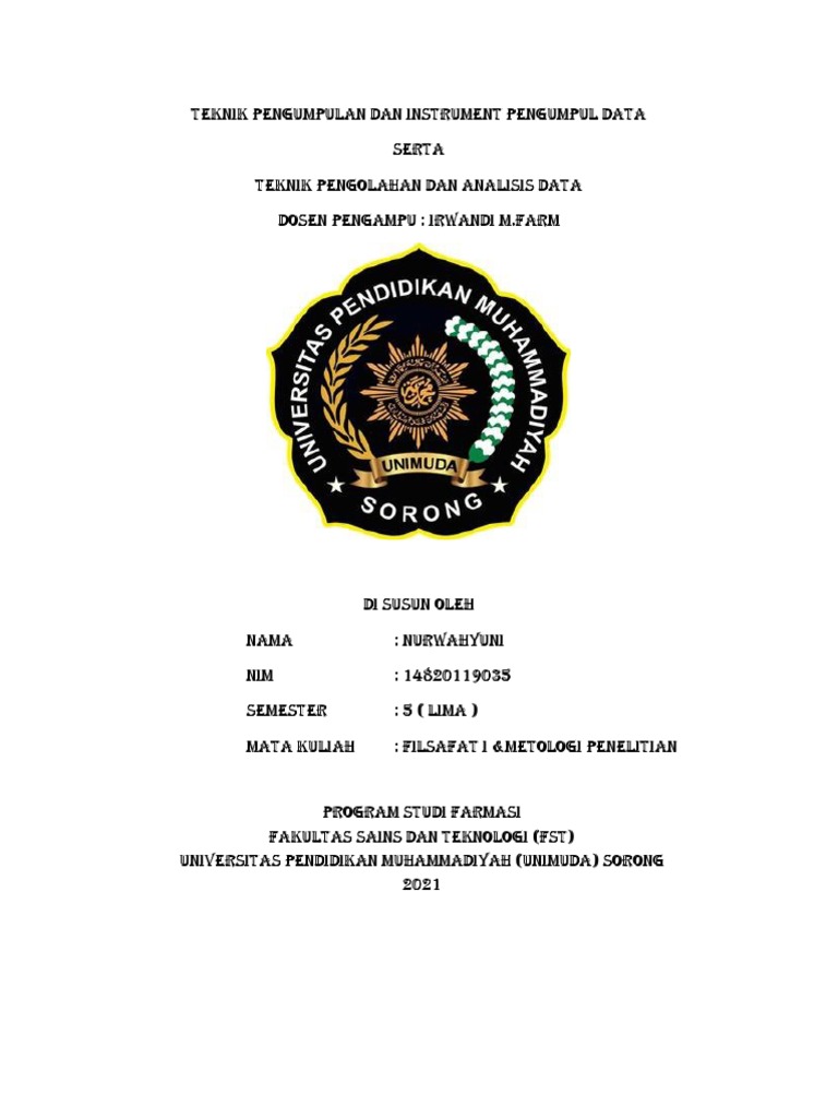 Teknik Pengumpulan Dan Instrument Pengumpul Data (NURWAHYUNI) | PDF