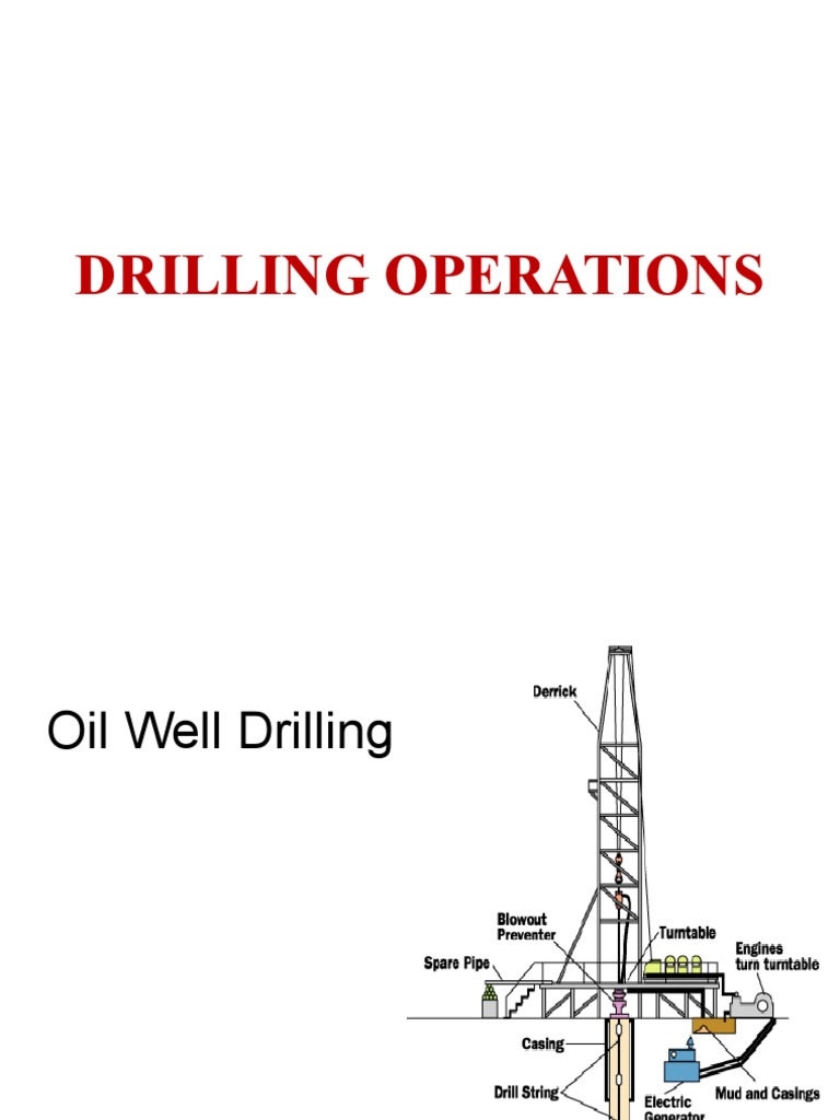 Overview of Oil Drilling Operations | PDF | Casing (Borehole) | Oil Well
