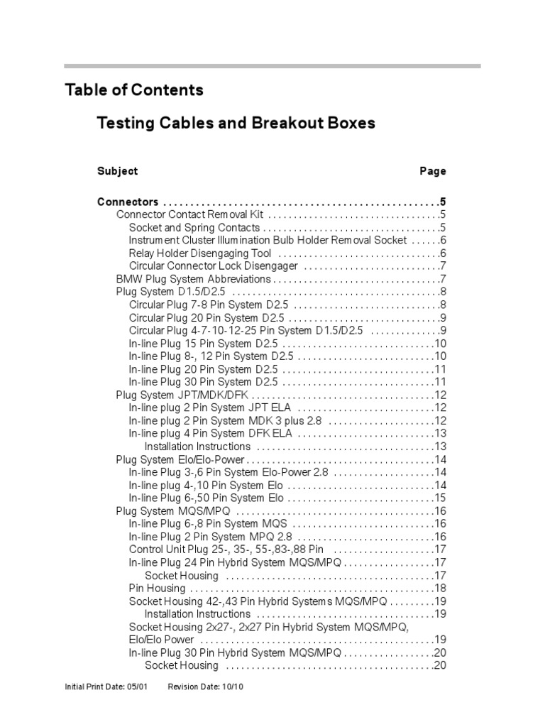 04 - Testing Cables and Breakout Boxes | PDF | Electrical Connector ...