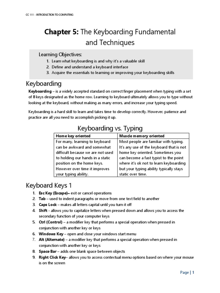 Numeric Keypad Practice Guide | PDF | Computing | Text