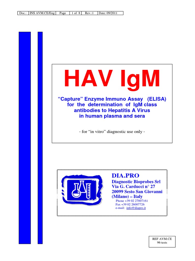 HAV IgM | PDF | Elisa | Infection