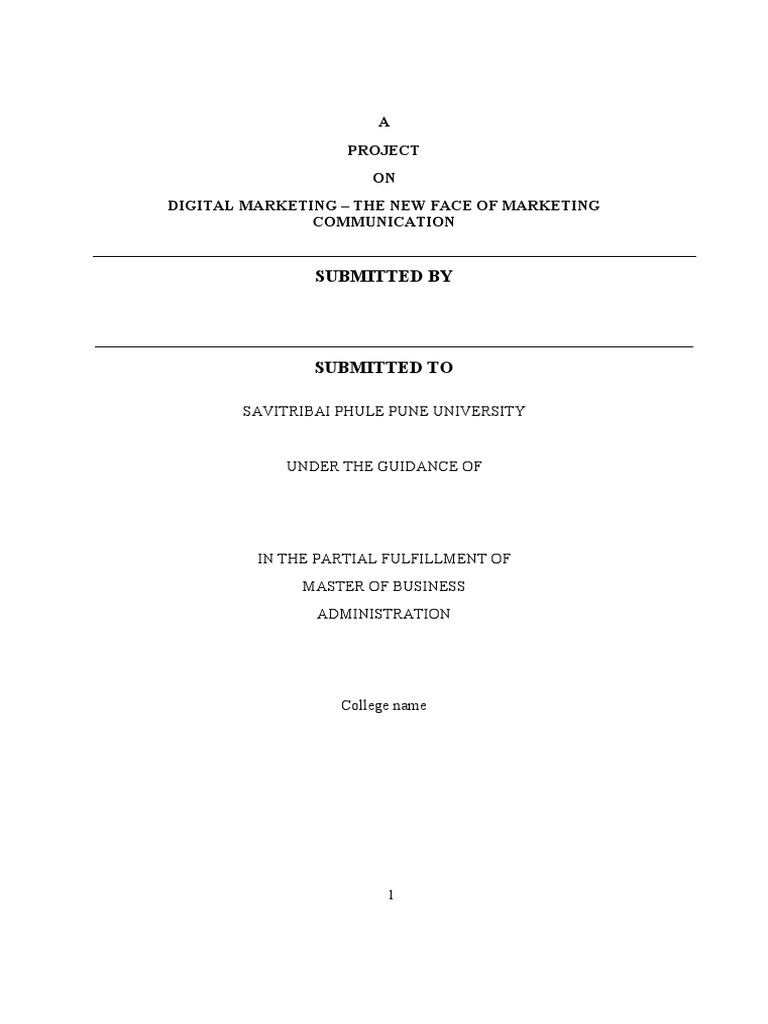 Digital Marketing SIP | PDF | Online Advertising | Digital Marketing