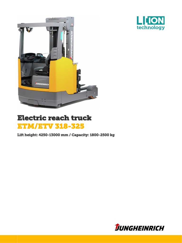 Electric Reach Truck: ETM/ETV 318-325 | PDF | Axle | Wheeled Vehicles