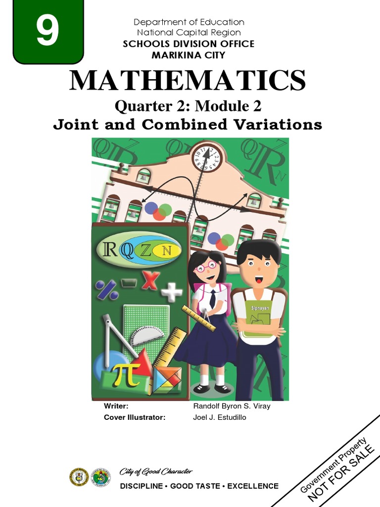 Mathematics: Quarter 2: Module 2 Joint and Combined Variations | PDF | Equations | Variable ...