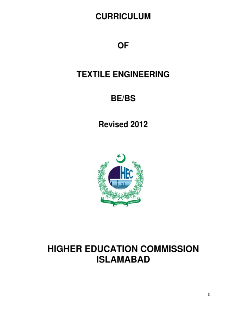 HEC TextileEngineering 2012 Old | PDF | Engineering | Textiles