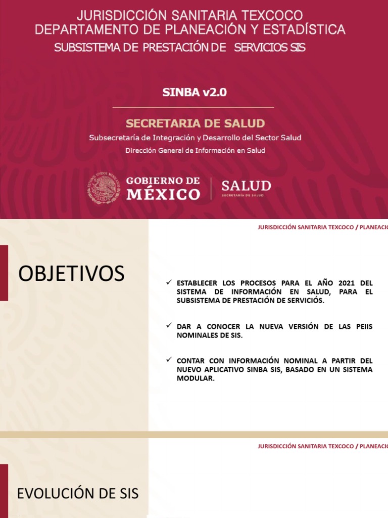 Capacitación Planeación Sinba V2.0 | PDF | Planificación | Cuidado de ...