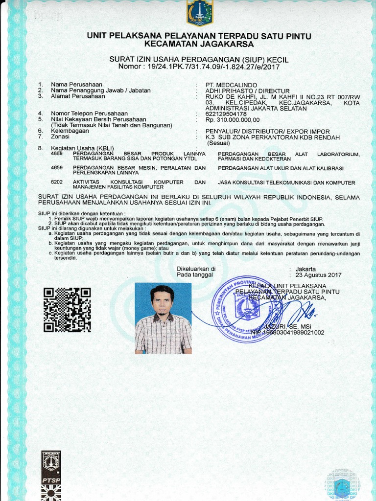 Siup Pt. Medcalindo | PDF