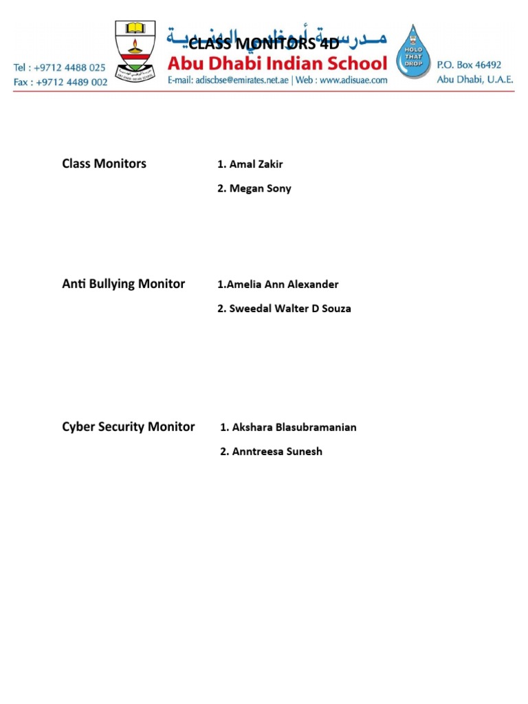 Class Monitors 4D | PDF