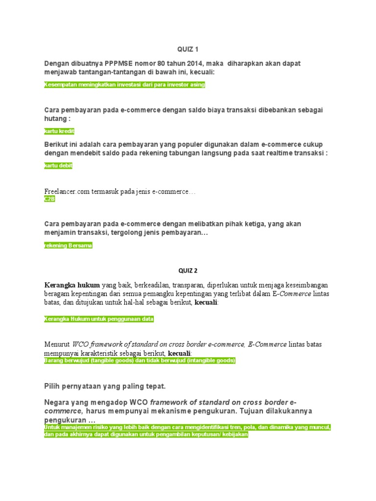 E-Commerce: Kerangka Hukum dan Pembayaran | PDF | Pengelolaan Keuangan ...