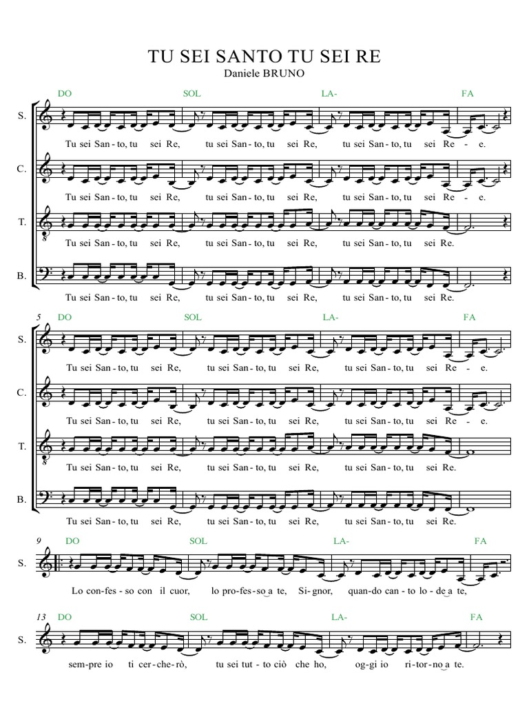 Tu Sei Santo Tu Sei Re | PDF