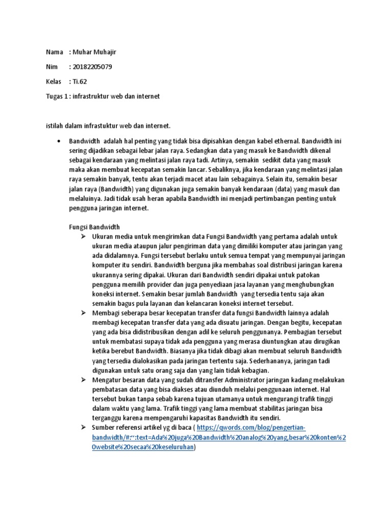 Tugas 1 Infrastruktur Web Dan Internet | PDF
