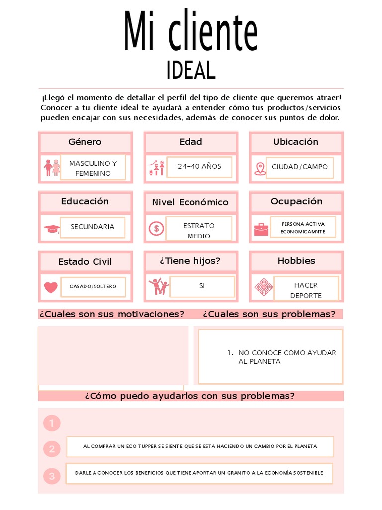 Mi Cliente Ideal | PDF | Negocios | Relaciones personales, crianza y ...