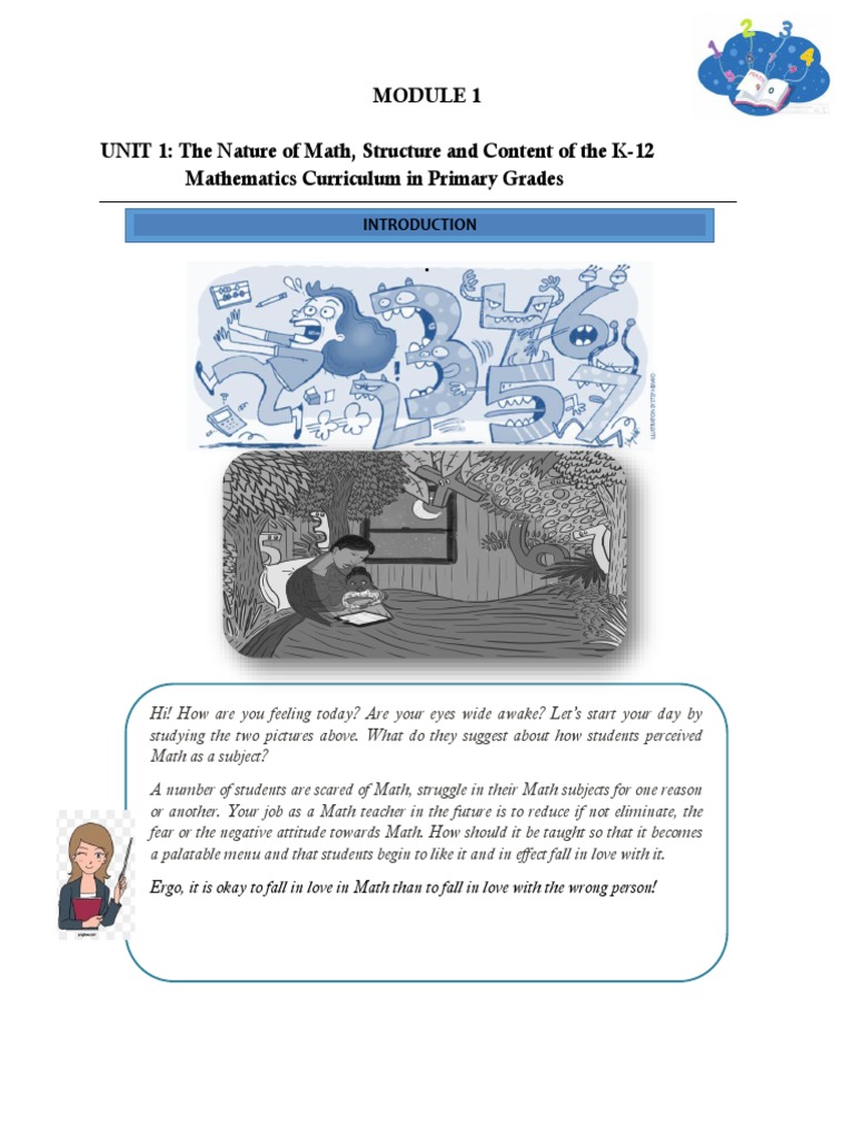 MODULE 1-Unit 1 - Math 301 Teaching Math in Primary Grades | PDF ...