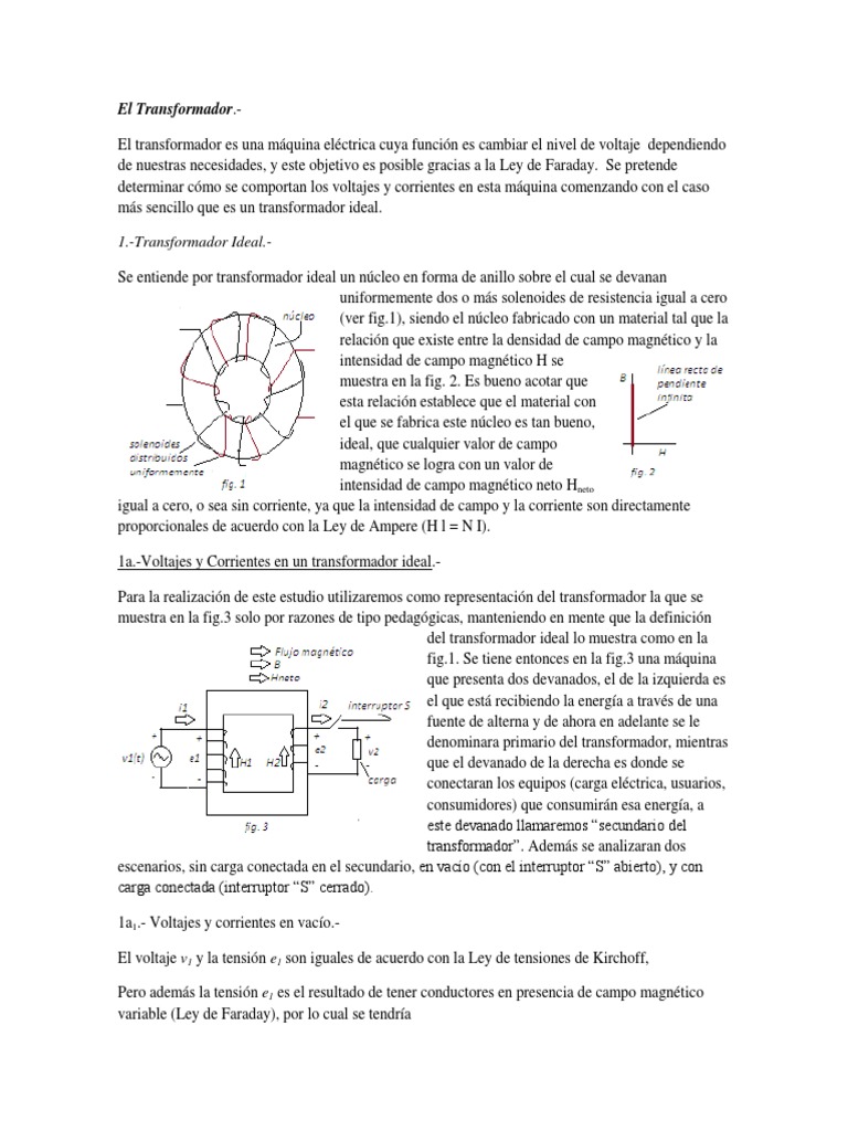El Transformador Ideal | PDF | Transformador | Inductor
