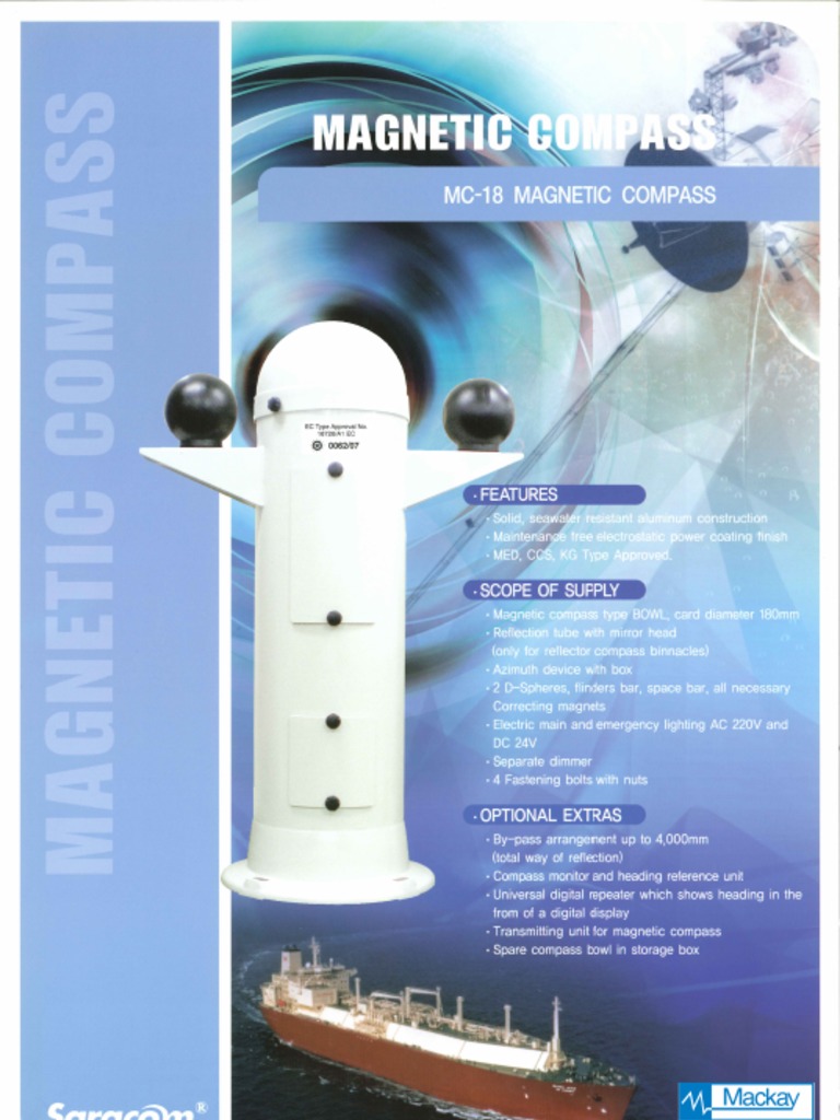Saracom Magnetic Compass MC 18 MC 180 Mackay v02 | PDF