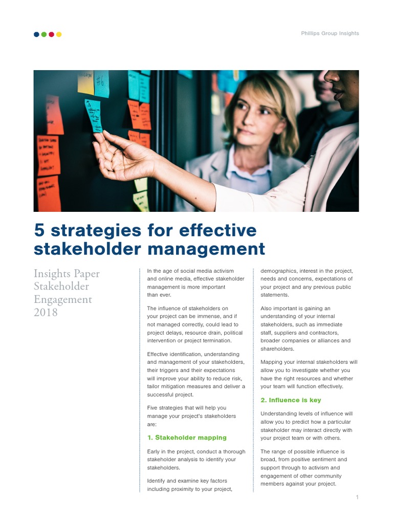 Stakeholder Management v1 | PDF | Stakeholder (Corporate) | Risk Management